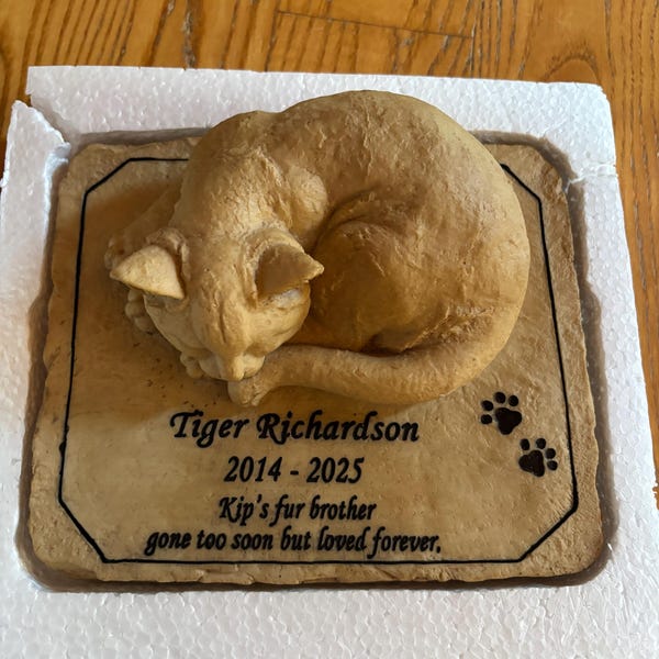 Cat Memorial Stone, Personalized Cat Memorial Gift, Cat Grave Markers ...