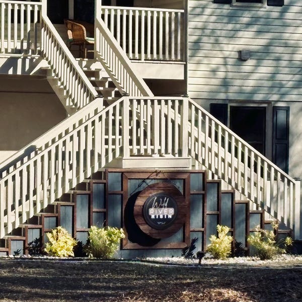 Custom Wooden Metal Wrapped Winery Sign Engraved Logo Vineyard ...