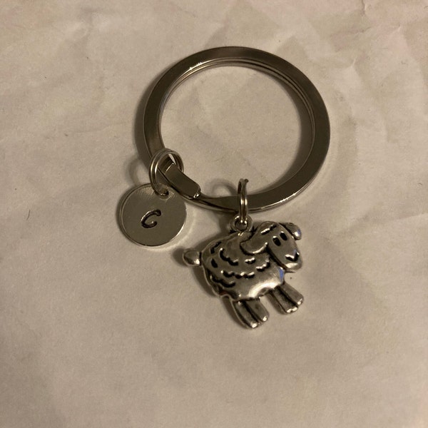 Sheep Key Ring With Optional Hand Stamped Personalised Charm. - Etsy UK