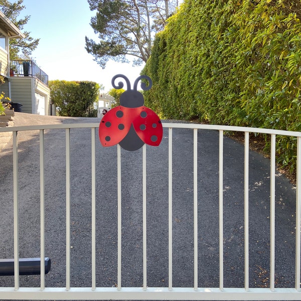 Lady Bug Garden Decor Metal Art Hanging Wall Sign - Etsy