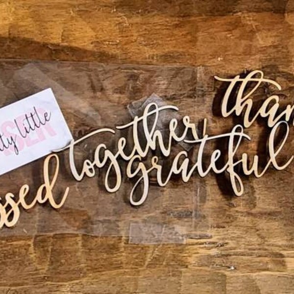 Thankful | Grateful | Blessed (1) Wood Table Plate Place Signs Just in ...