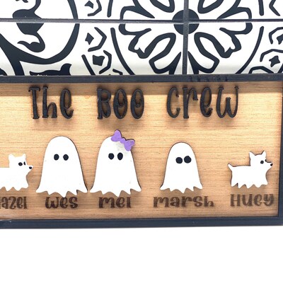 Halloween Ghost Family Sign SVG, Cute Ghosts Svg, Halloween Sign Svg ...