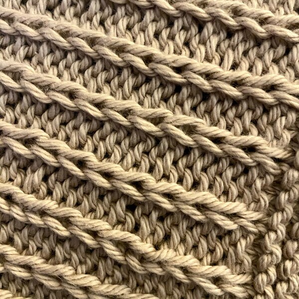 KNITTING PATTERN - Fields and Furrows Dishcloth, Knit Dishcloth Pattern ...