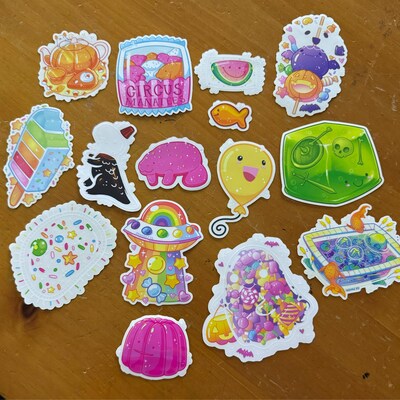 Sponge Cake Sticker Semi Transparent Sticker Vinyl Sticker Die Cut ...