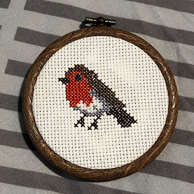 Robin Cross Stitch Kit Beginners Counted Cross Stitch Mini Kit DIY ...