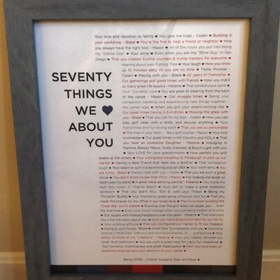 TEMPLATE for the 75 Things We Love About You Artwork adobe Illustrator ...