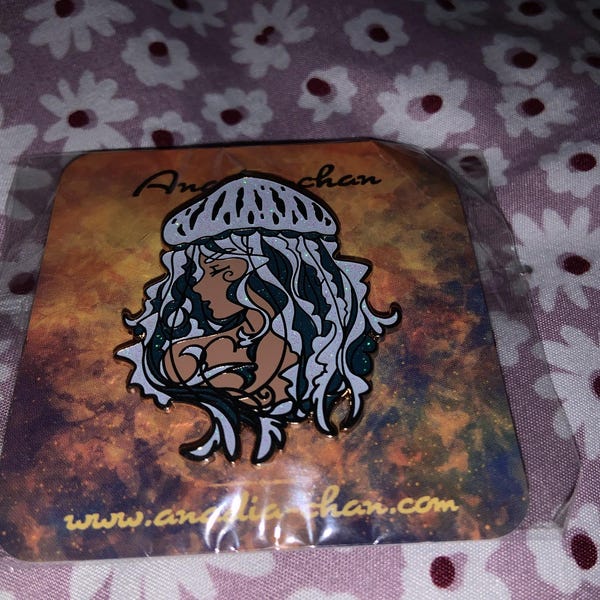 Fairy Wings Collar Pins Gold Plate Hard Enamel Pins W/ Chain - Fantasy ...