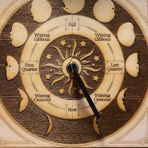 Venn Moonclock, Unique Moon Phase Clock, Moon Tracker, Educational ...