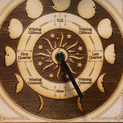 Venn Moonclock, Unique Moon Phase Clock, Moon Tracker, Educational ...