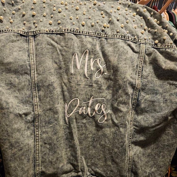 Embroidered Bride Denim Jacket, Bride Jean Jacket, Future Mrs Jacket ...