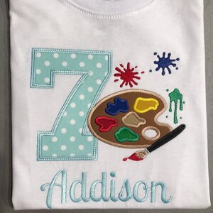 Paint Palette Numbers 1-9 Applique Paint Splatters Instant Download - Etsy