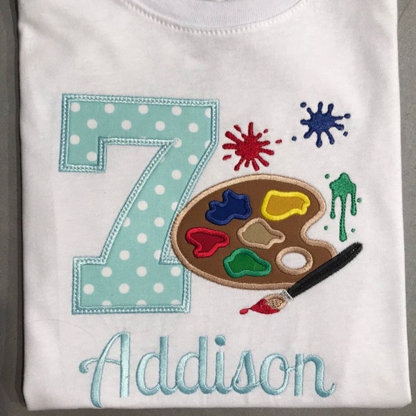 Paint Palette Numbers 1-9 Applique ~ Paint Splatters ~ Instant Download ...