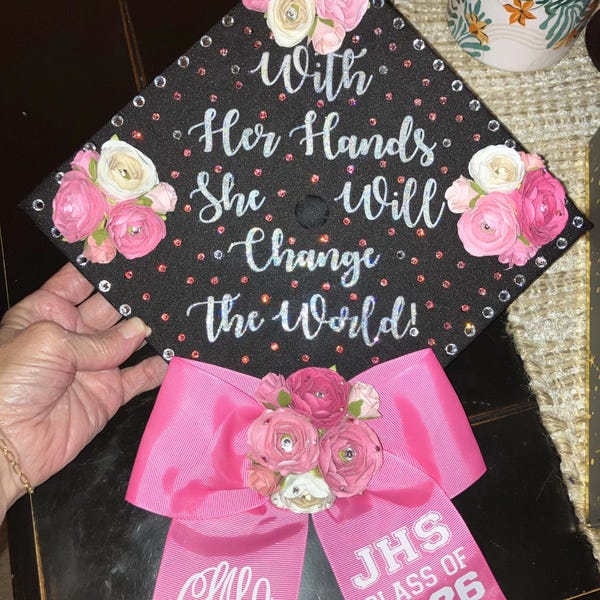 READY TO SHIP Graduation Cap Topper, Grad Cap Cover, Therapist ...