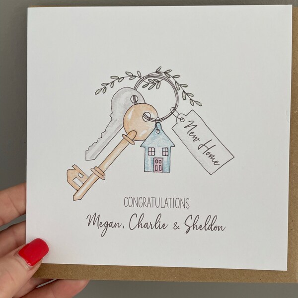 Personalised New Home Card, Congratulations Card, Moving House Card - Etsy