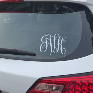 Vine Monogram Vinyl Car Decal Sticker Monogram Window Sticker Monogram ...