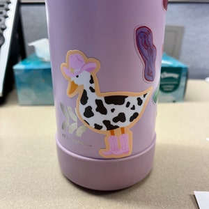 Pink Cowgirl Duck Sticker - Etsy