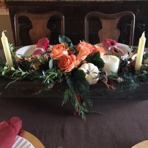 Long Centerpiece Box for Rustic Wedding Decor Reclaimed Wood - Etsy