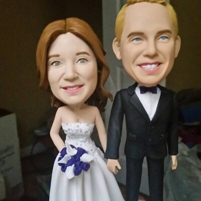 Bobbleheads Wedding Cake Toppers, Moving Heads, Shaking Heads, Custom ...