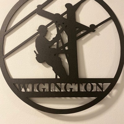 Lineman Last Name Metal Sign Lineman Graduation Personalized - Etsy