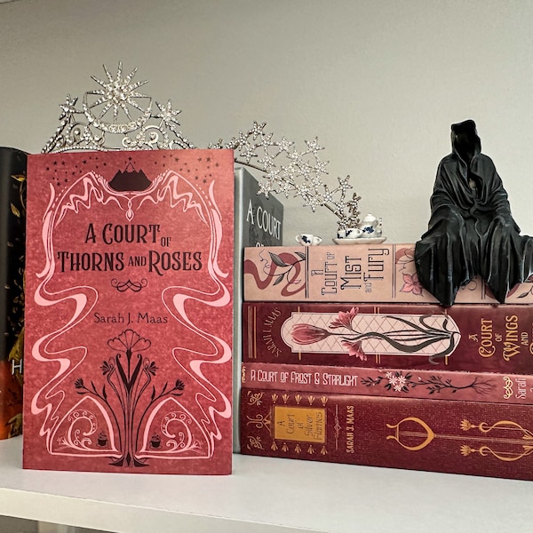 Paperback ACOTAR Pink Vintage Dust Jackets Set, Monochromatic, Digital ...