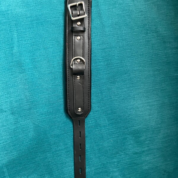 Real Cow Leather Wrist, Ankle Cuffs & Neck Set Restraint Bondage ...