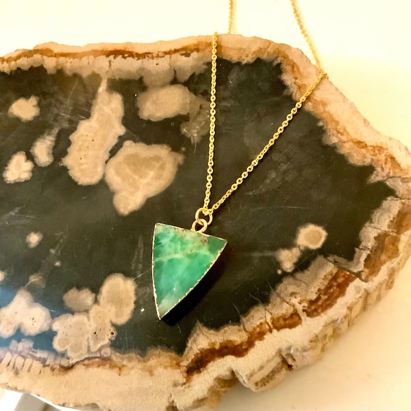 Australian Jade Necklace,chrysoprase Necklace,green Stone Necklace ...
