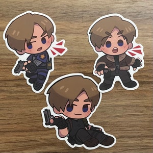 Leon Kennedy Resident Evil 3 Matte Vinyl Stickers - Etsy