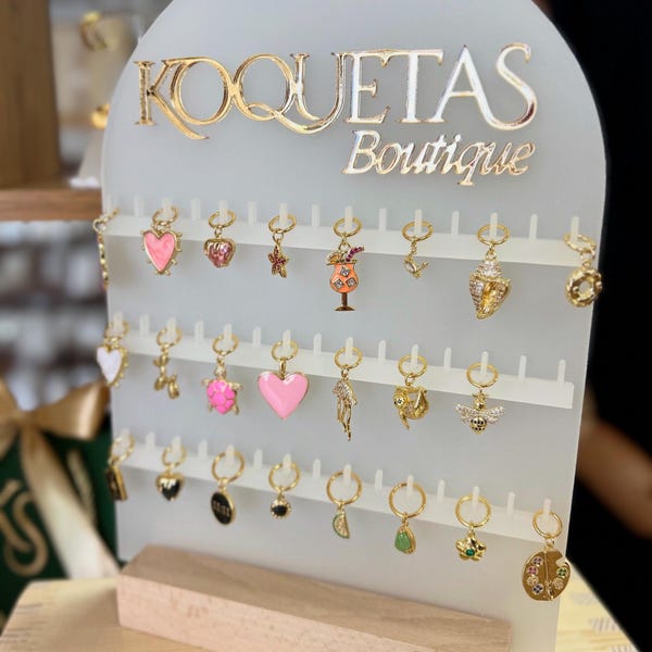 Acrylic Charm Holder, Frosted Charm Jewelry Display, Display for Cham ...