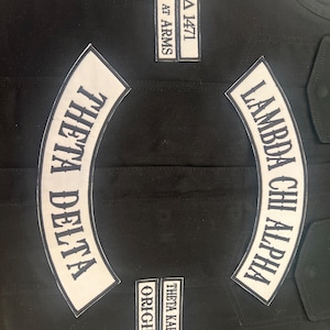 Custom Embroidered Top and Bottom Rocker Set MC Biker Patch 617 Sizes ...