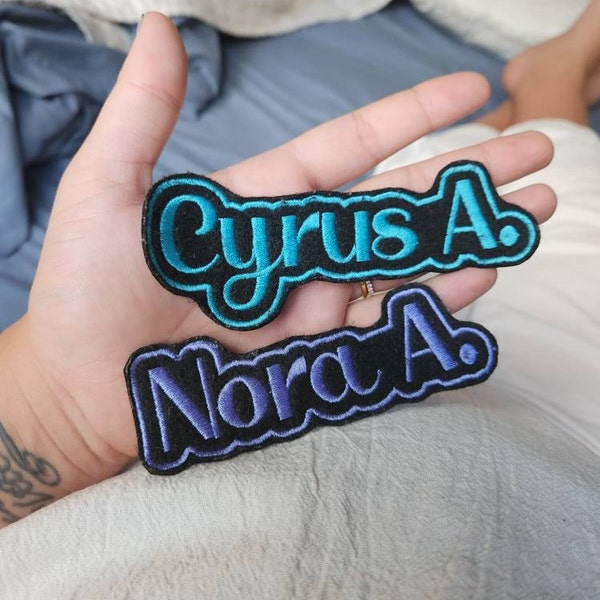 18 Personalized Text Heart Patch, Custom Name Patch, Name Tag, Iron on Patch, Heart Patch ...