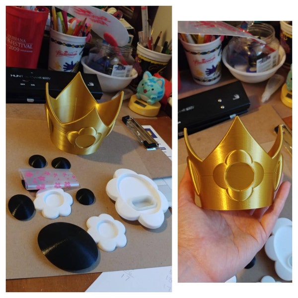 Princess Daisy Cosplay Set (crown, Earrings, Brooch) - Etsy