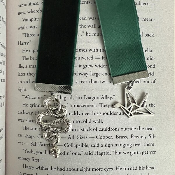 Book Dragon, Ribbon Bookmark, Bookmark, Charmed Bookmark, Book ...