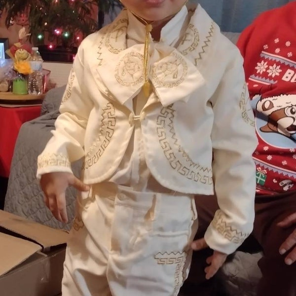 Mariachi Suit Ivory With Gold Embroidery - Etsy
