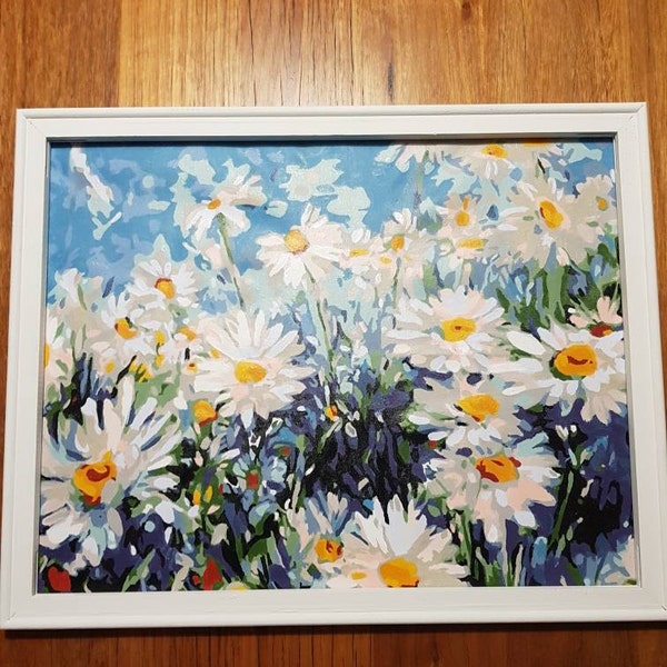 ROLLED Paint by Numbers - Blue & Gold Butterflies - 40x50cm DIY ...