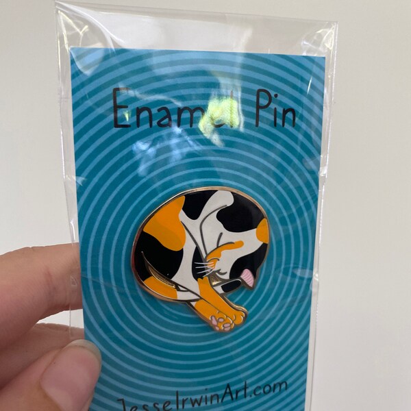 Curled Cat Pins - 14 Colours - 35mm Hard Enamel Pins - Etsy