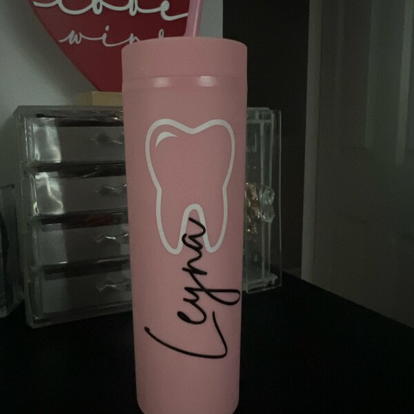 Personalized Dentist Tooth Tumbler Cup, Dental Hygiene Gifts, Dental ...