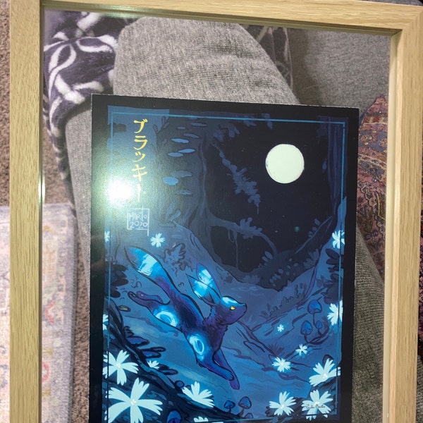 Lunar Dance Shiny Umbreon Pokemon Print | Poster | Pokemon | Decor ...