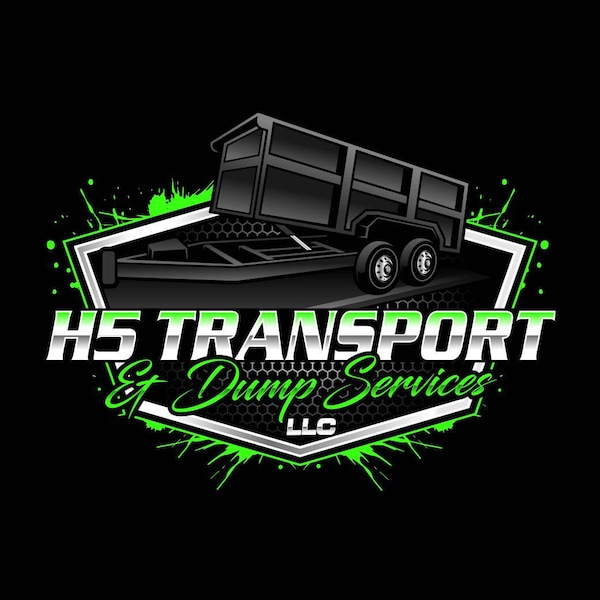 Dump Trailer Logo Design, Dump Trailer Rental Logo, Dumpster Logo, Dump Rental Logo, Bumper Pull ...