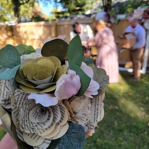 Custom Book and Color Rose Bouquet Wedding Bouquet - Etsy