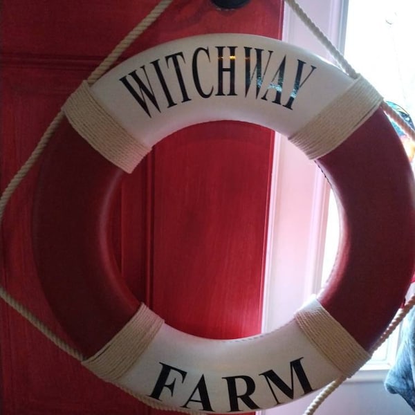 Personalized Life Preserver Ring - Pool Décor - Boat Décor -beach House ...