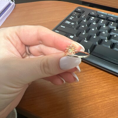 10K 14K Solid Gold Marquise Breastmilk Ring, DIY Breastmilk Jewelry Kit ...