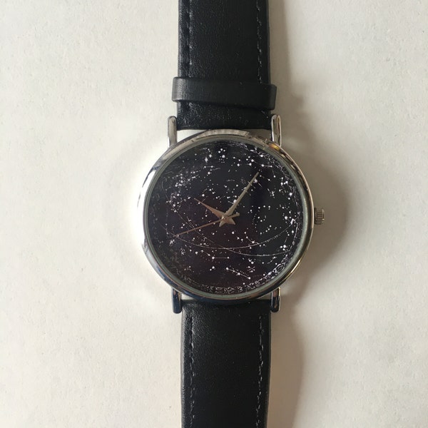 Wrist Watch Starry Sky, Stars Watch, Galaxy Watch, Constellation Watch ...