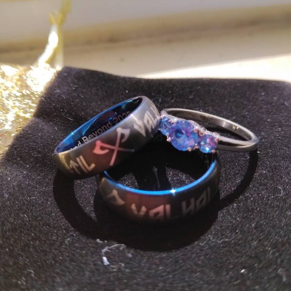 Couple Rings, Vikings Rings, Viking Runes Rings, Nordic Jewelry ...