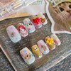 114 chicken Wings Kawaii Cute Chicks Egg Flowers Press on Nails Custom ...