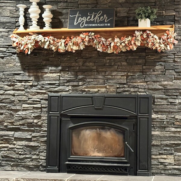Autumn Rag Garland, Thanksgiving Garland, Thanksgiving Mantel ...