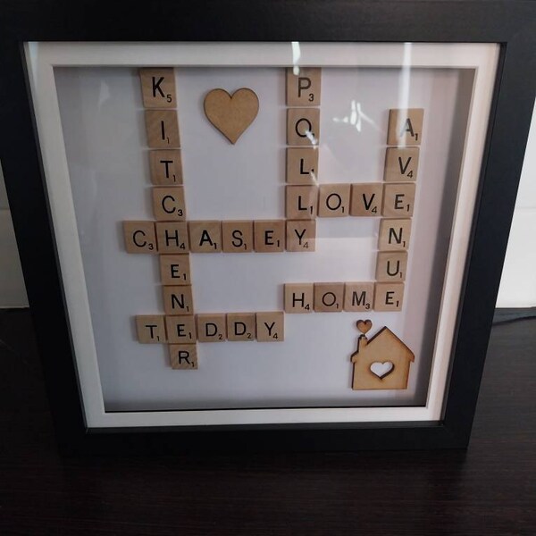 Scrabble Pictures, Scrabble Frame, Personalised Wall Art, Family Gifts ...