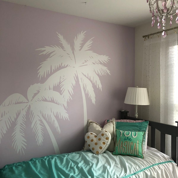 Palm Tree Wall Decal - Wall Decor - Coconut Tree Vinyl Sticker Beach ...