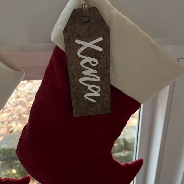 Custom Stocking Tags, Hand Lettered Wood Stocking Tags - Etsy