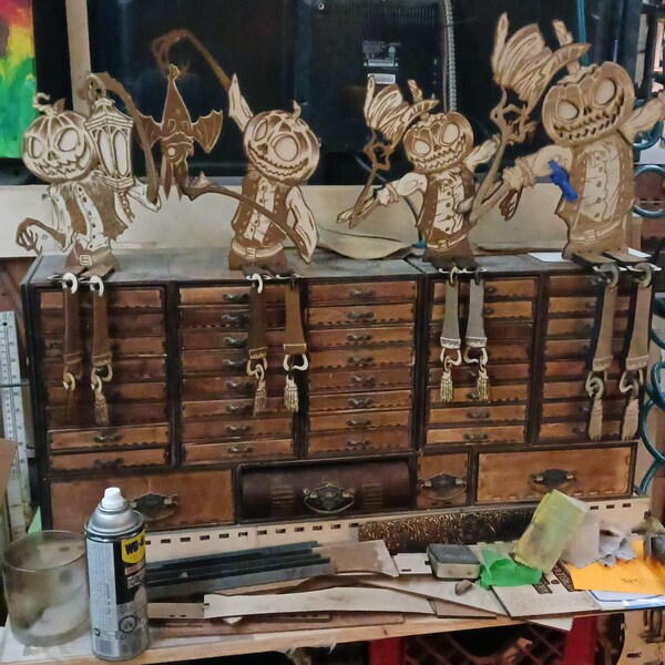 Spooky Trio: Easy-to-assemble Pumpkin Man Set for Haunted Houses ...