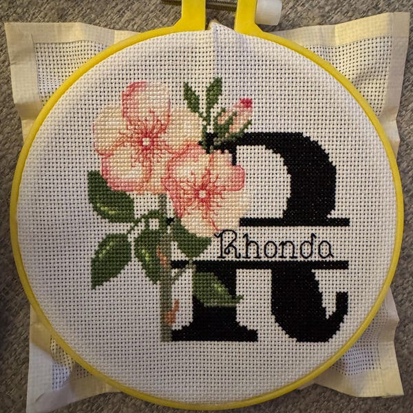 Floral Alphabet Cross Stitch Pattern Customizable Names Countable ...